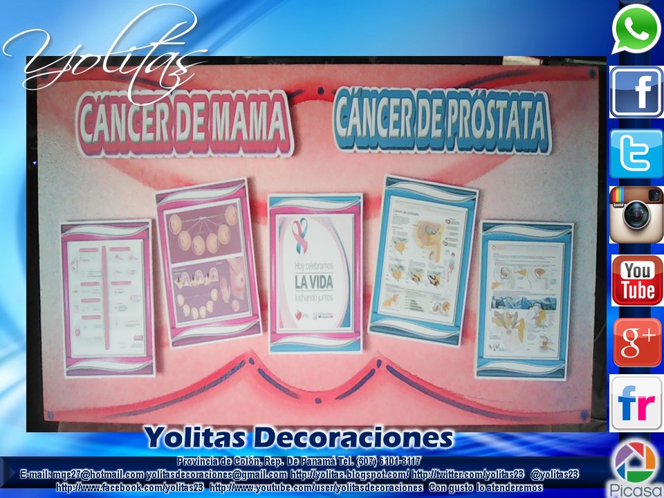 Yolitas Decoraciones: Mural de Cáncer de Mama Cáncer de Próstata