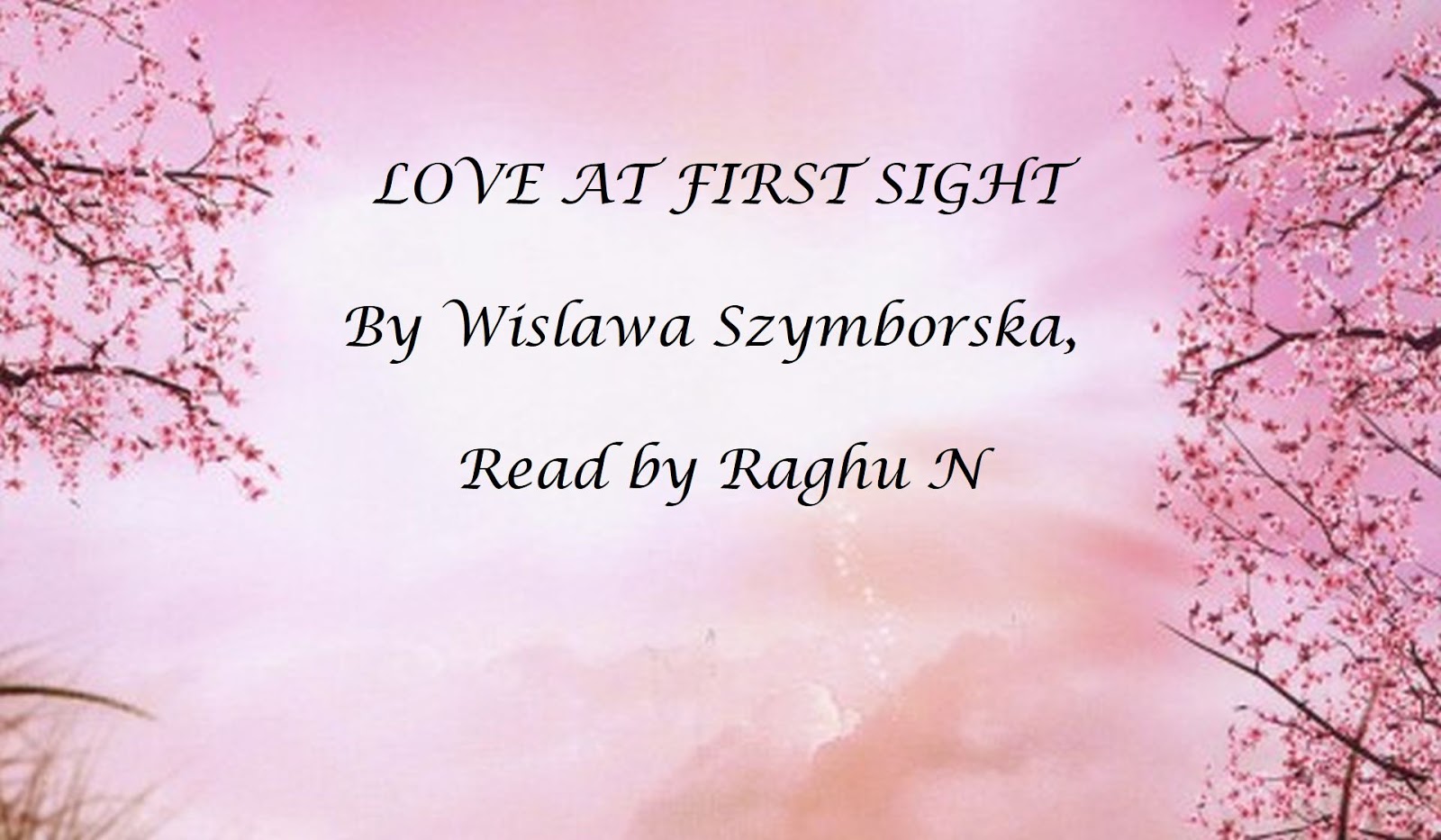 Raghu s Column A Lovely Poem Love At First Sight By Wislawa raghu-s-column-a-lovely-poem-love-at-first-sight-by-wislawa