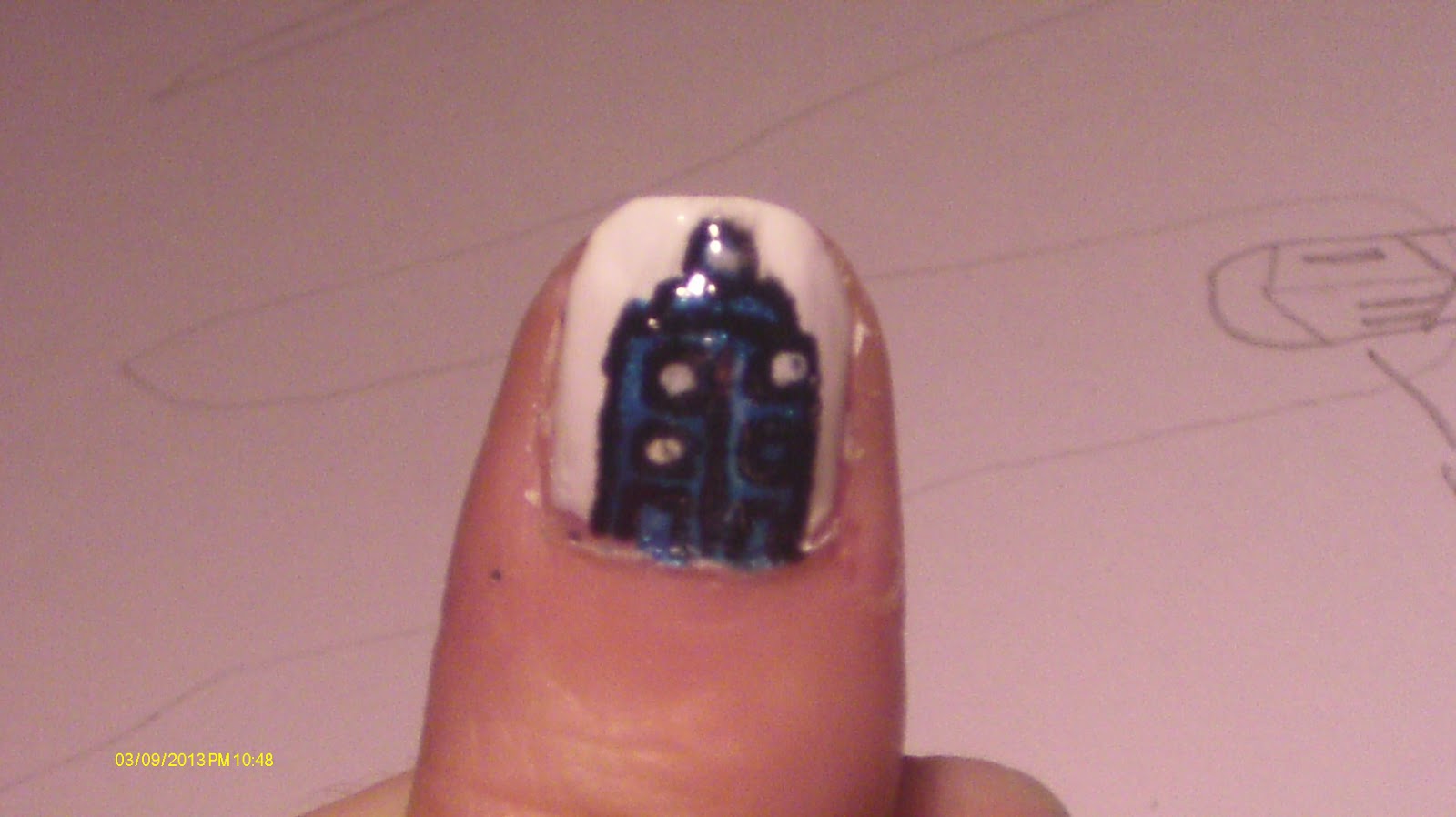 FallenMakeup: Doctor Who Nail Tutorial ♦ 50th Anniversary Nails