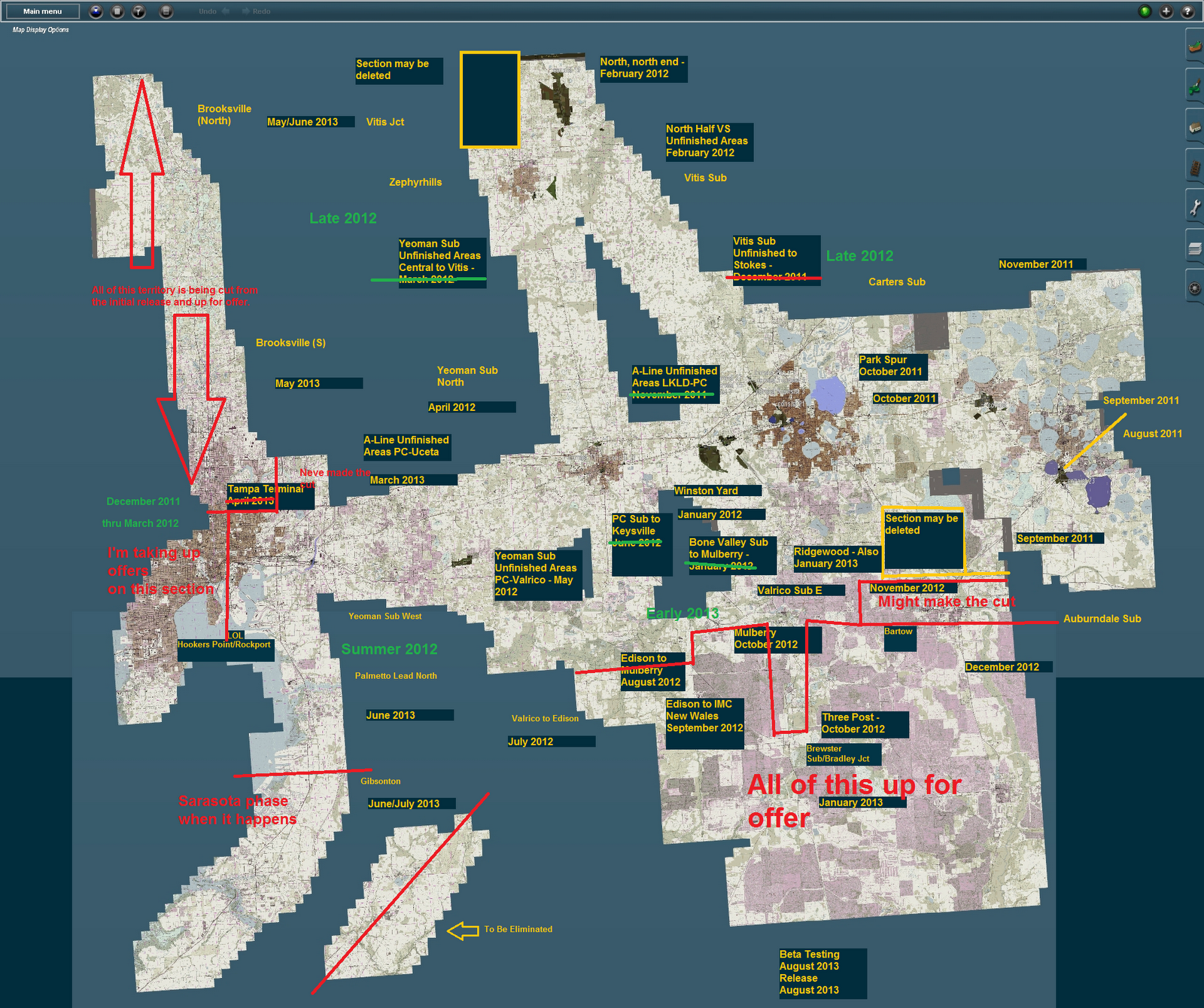 CSX Florida Business Unit in Trainz: Route Cuts - visual