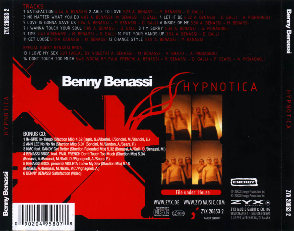 Hypnotica - Benny Benassi | BookletLandia.it