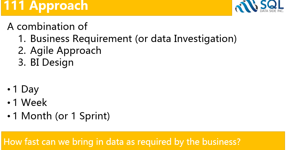 SQL Data Side Inc.: 111 Approach - On Premises Enterprise BI ...