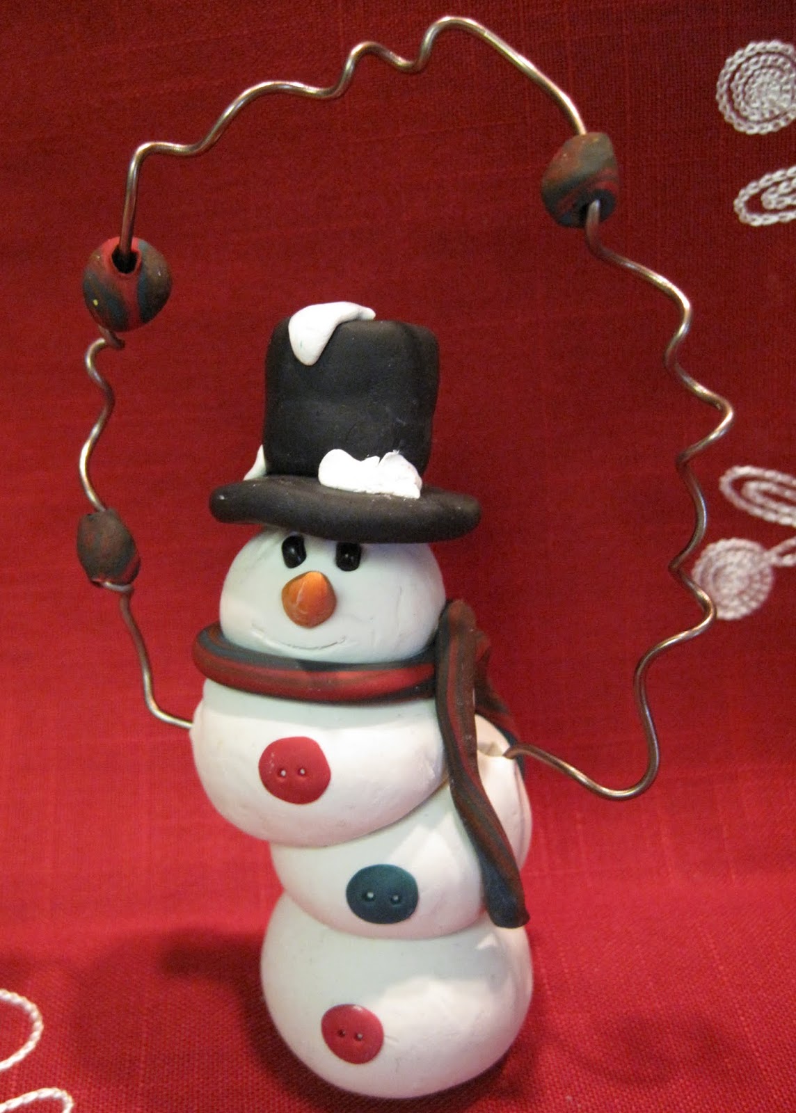 Angela Anderson Art Blog: Polymer Clay Snowmen - Kid's Art Class