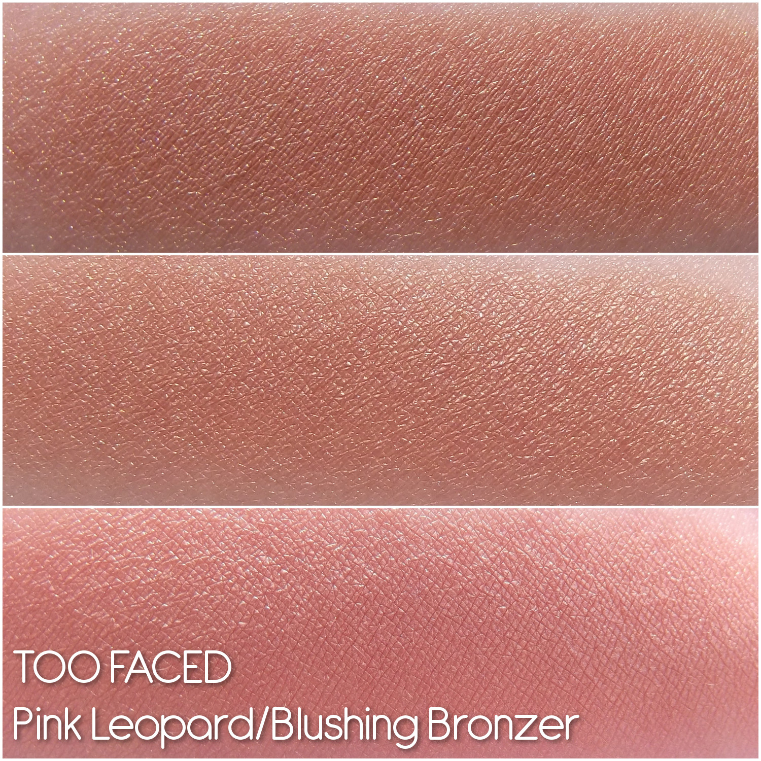 TOO FACED - Pink Leopard Blushing Bronzer.Review Swatches - COSMELISTA