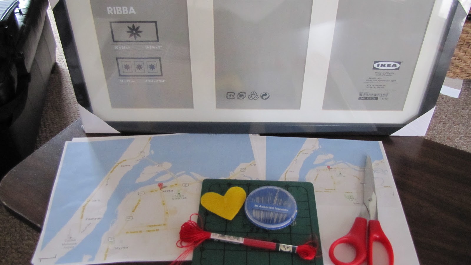 Adventures in DIY: Love *Heart* Map Frame