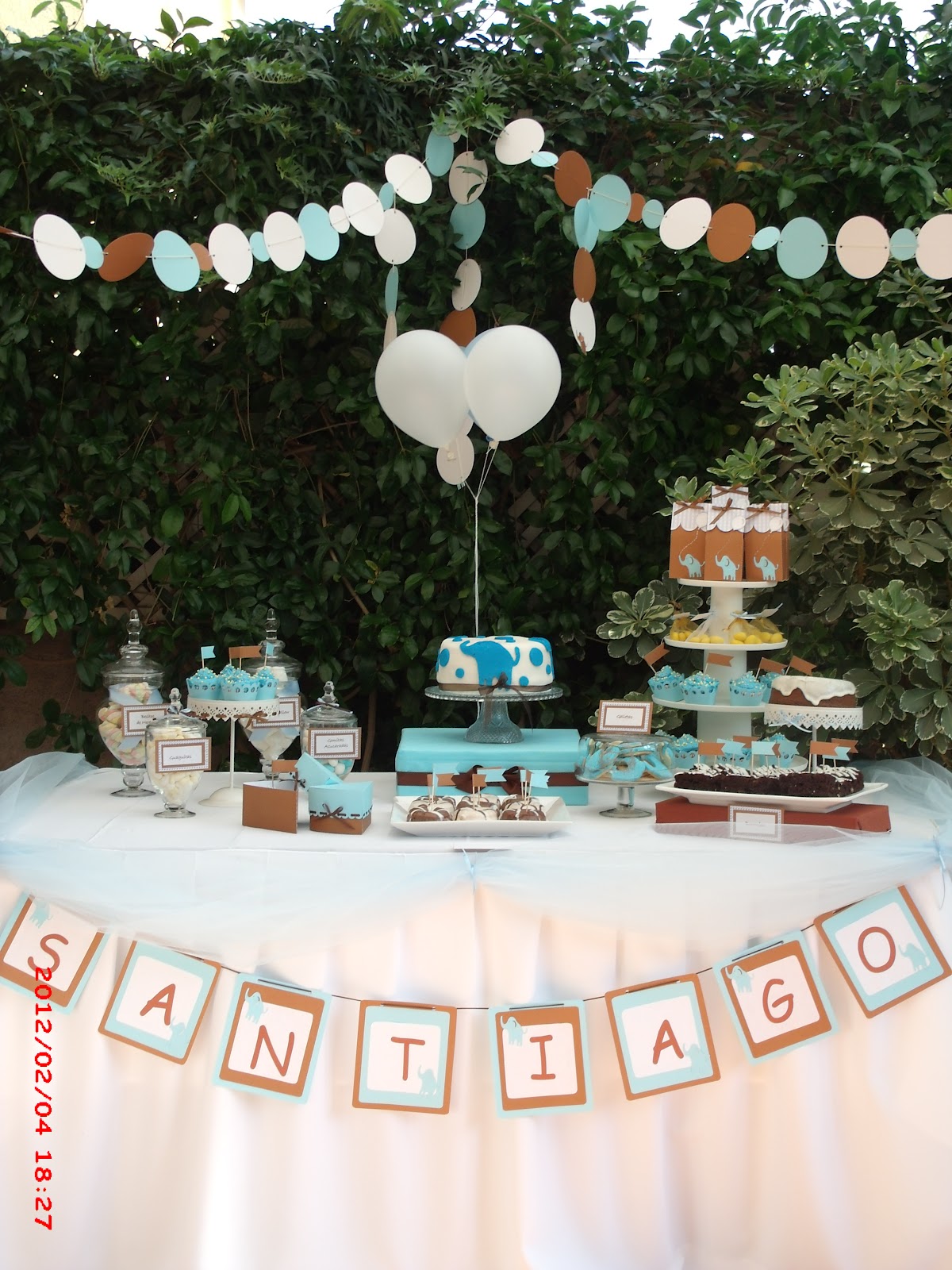Baby shower azul y cafe - Imagui