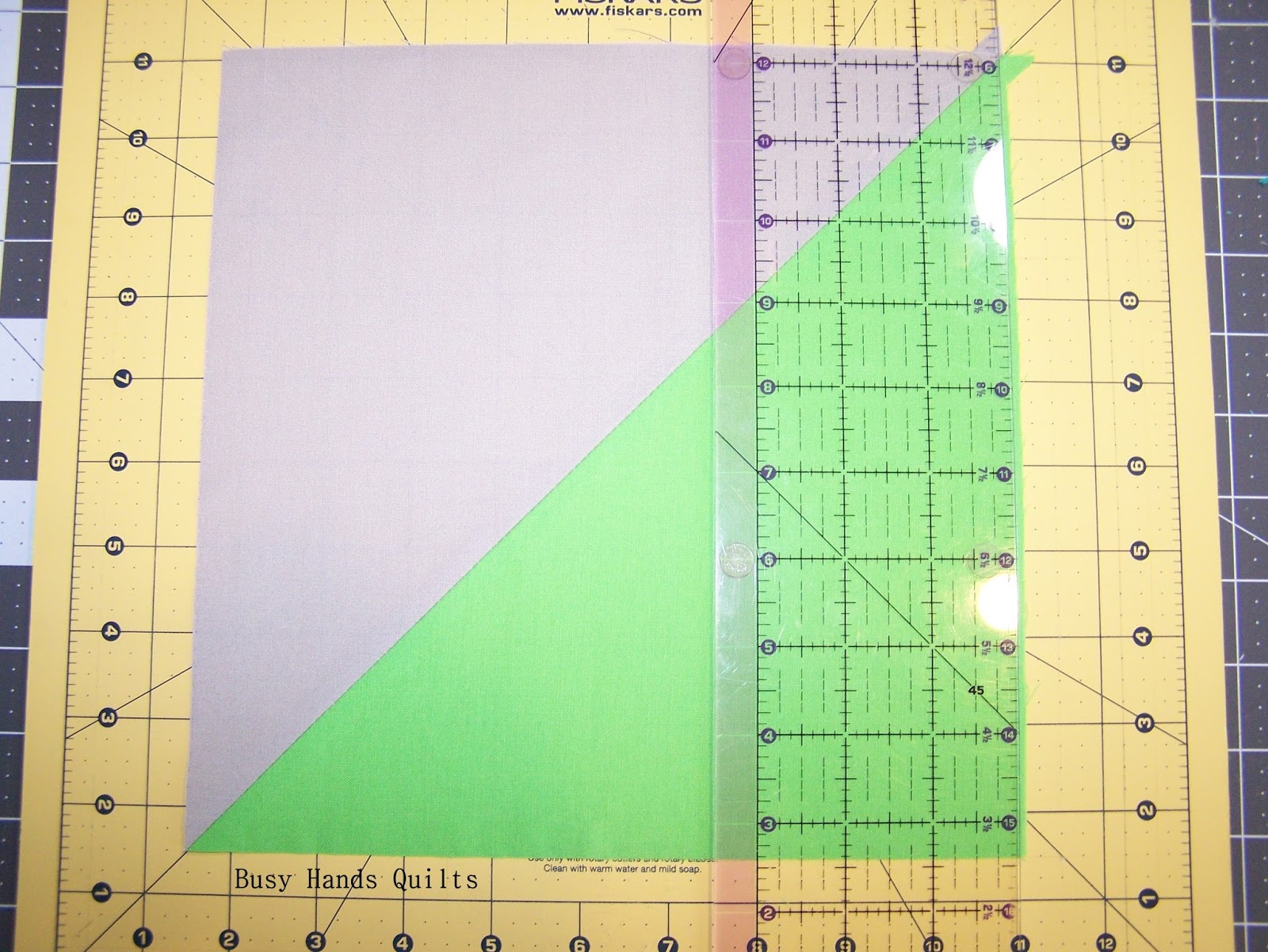 Busy Hands Quilts: Squaring Half-Square Triangles Tutorial {Without ...