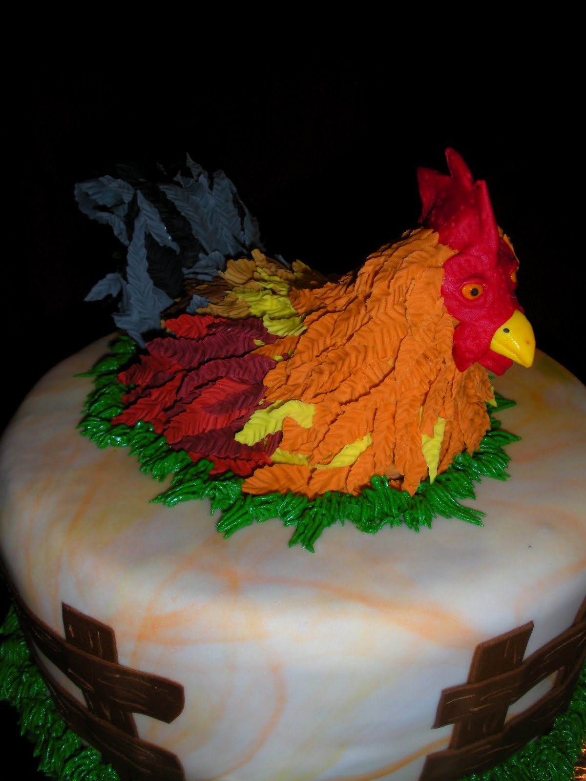 Beachy Cakes: Rooster Cake