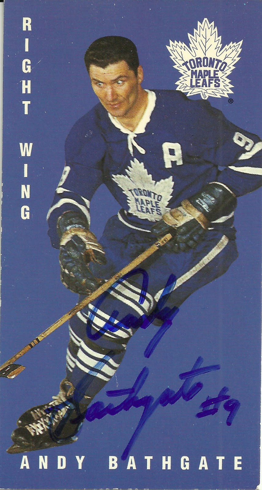 Hell's Valuable Collectibles: Andy Bathgate Autographed card