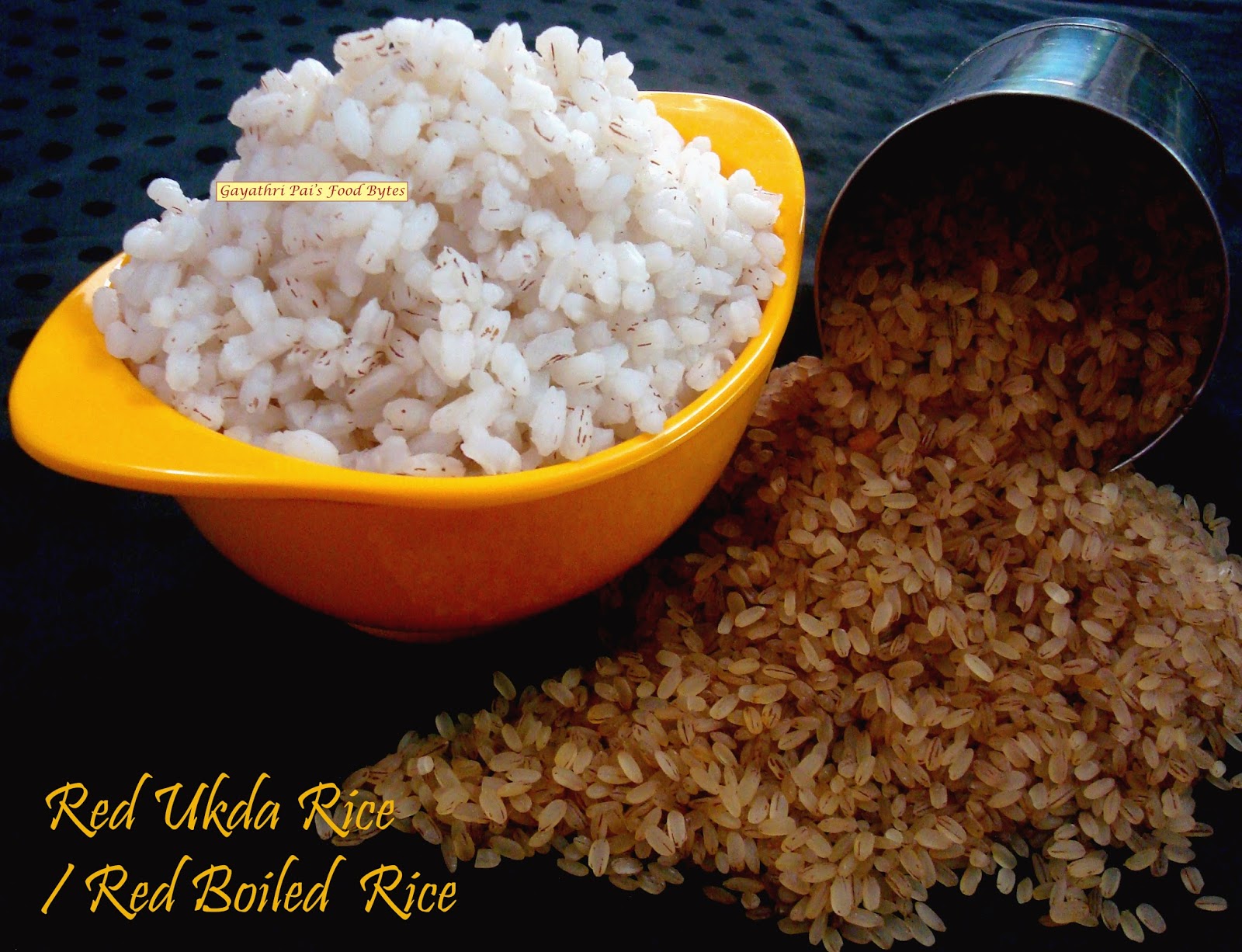 Gayathri Pai's Food Bytes: Cooking Red Boiled Ukda Rice And Pejja.