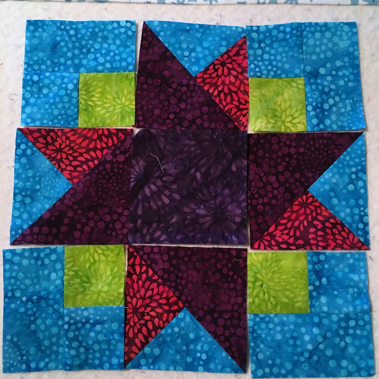 PamelaQuilts: Quilter's Recipe Box, Star Flower Block, Variation of ...