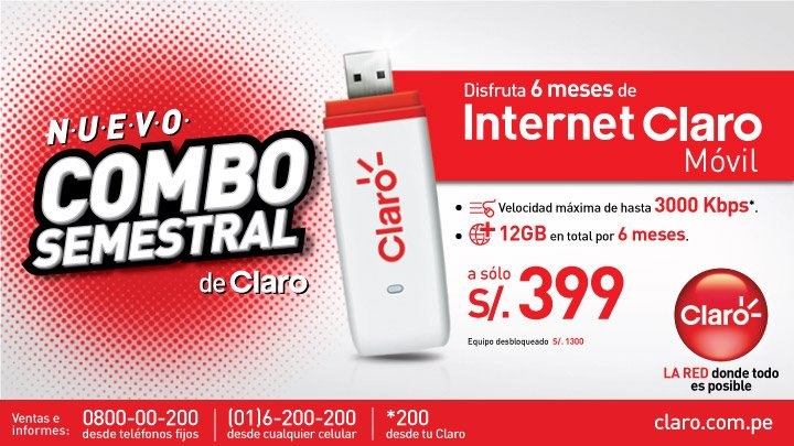 CLARO QUE TIENES MAS: Combo de Internet Claro Movil