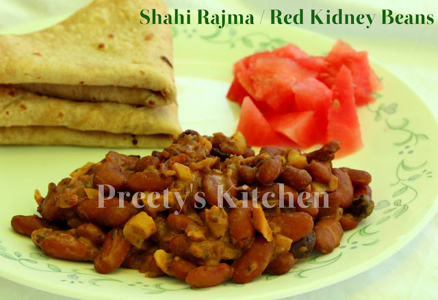 Preety's Kitchen: Shahi Methi Rajma / Red Kidney Beans Stir fry With ...