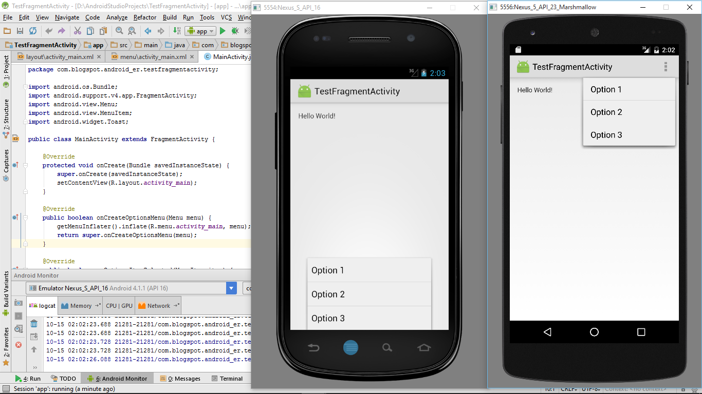 Android-er: Display OptionsMenu in FragmentActivity