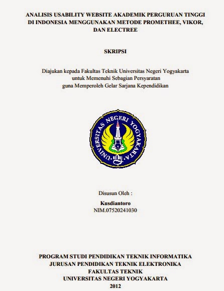 Skripsi Analisis Usability Website Akademik Perguruan Tinggi di ...