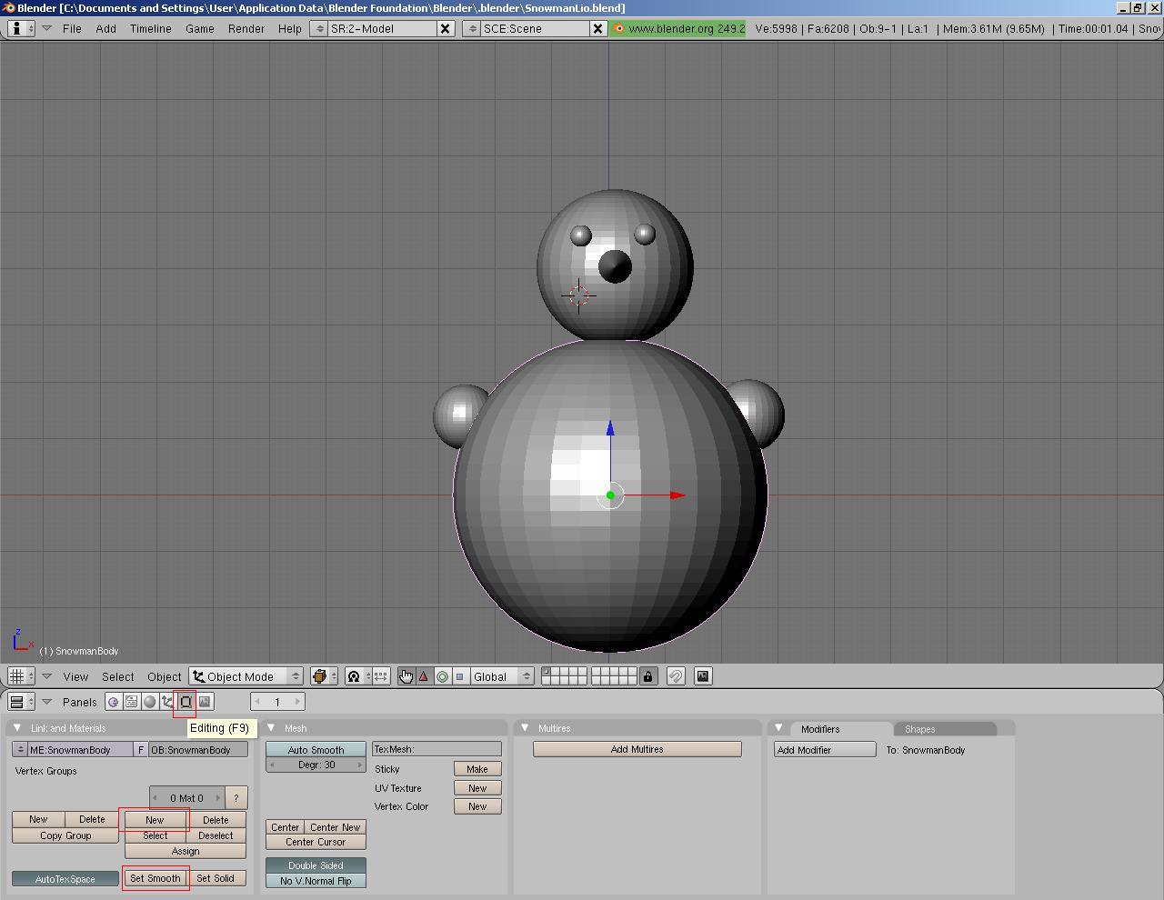 Уроци на фотошоп, GIMP, MS Office, Scratch, HTML&CSS: Snowman in blender tutorial / Снежен човек ...