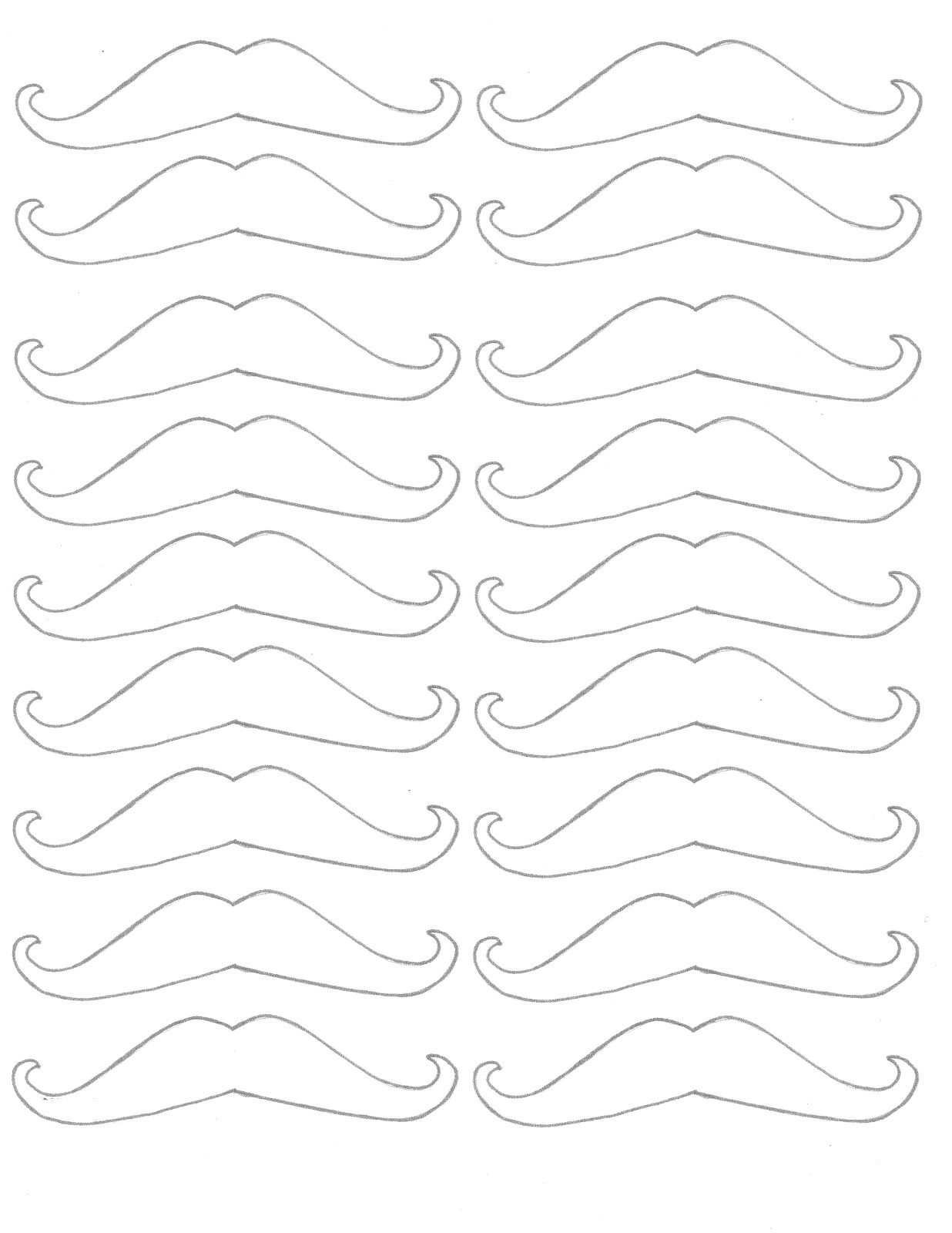 Creator's Joy: Printable mustache cutout pattern for student art critiques
