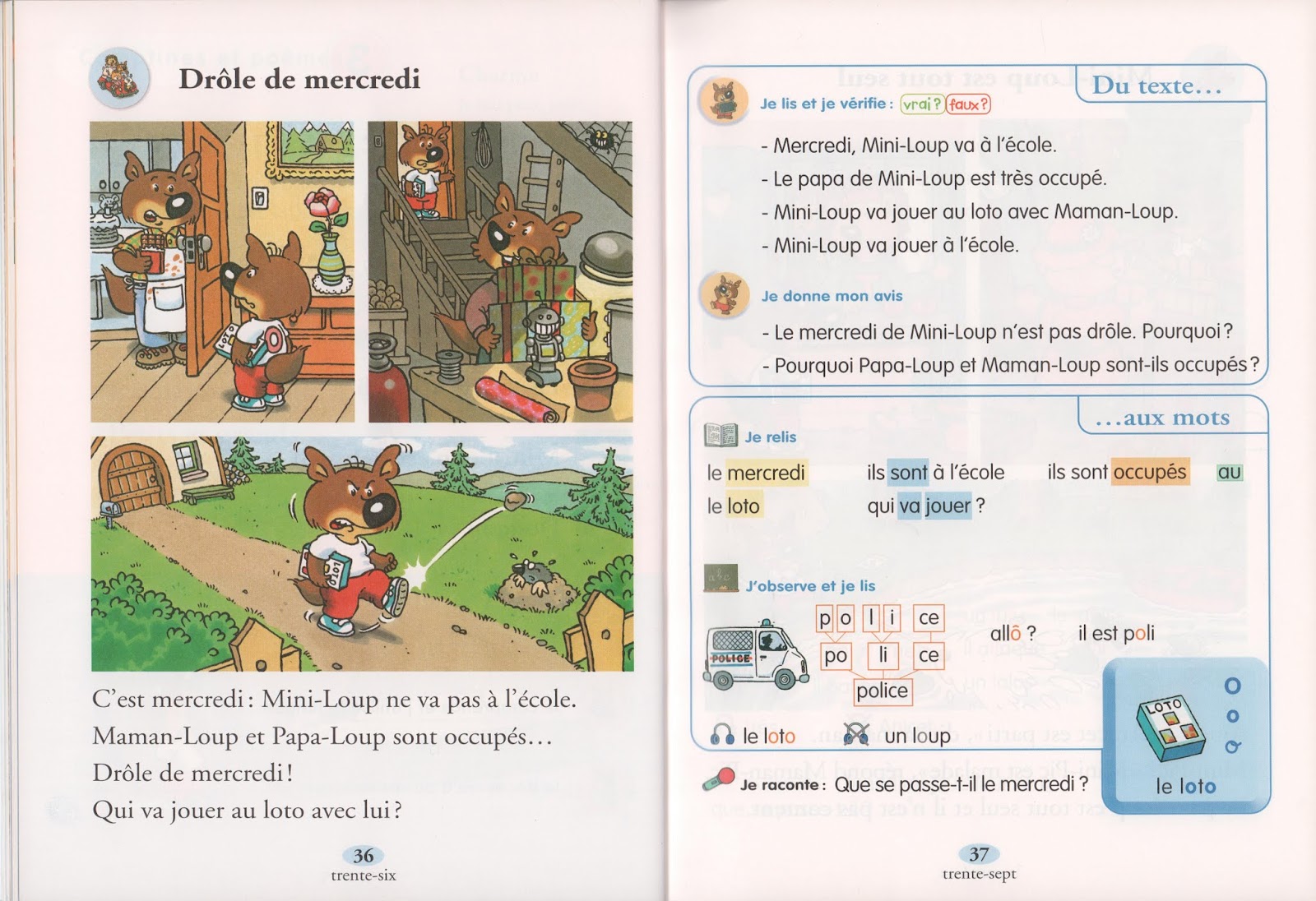 école : références: Je lis avec Mini-Loup, livret 1 (2000)