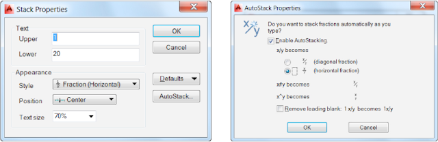 What New in AutoCAD?: Autostacking of Fractions