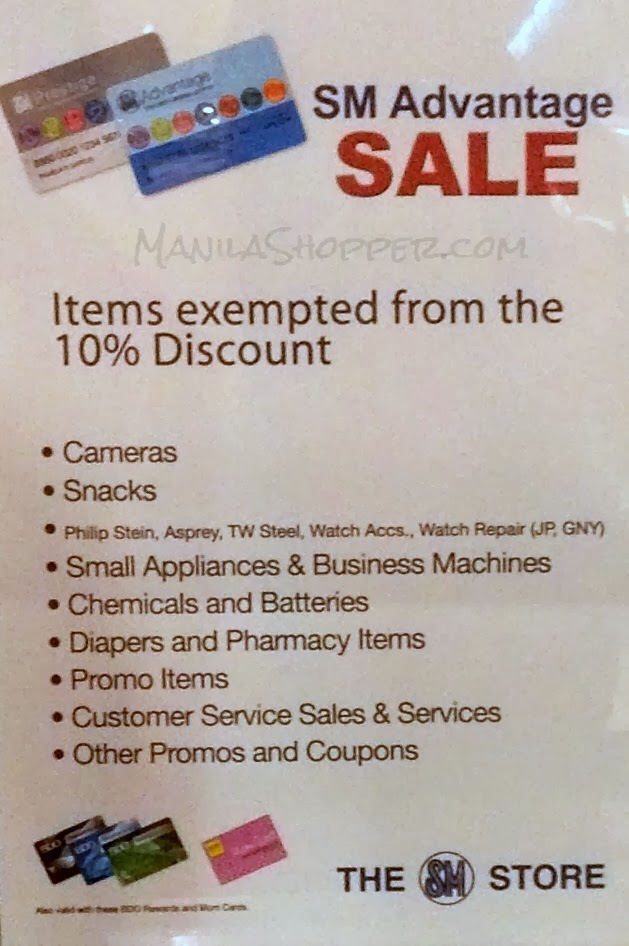 Manila Shopper: SM Advantage Thanksgiving Day SALE: Nov 28 2013
