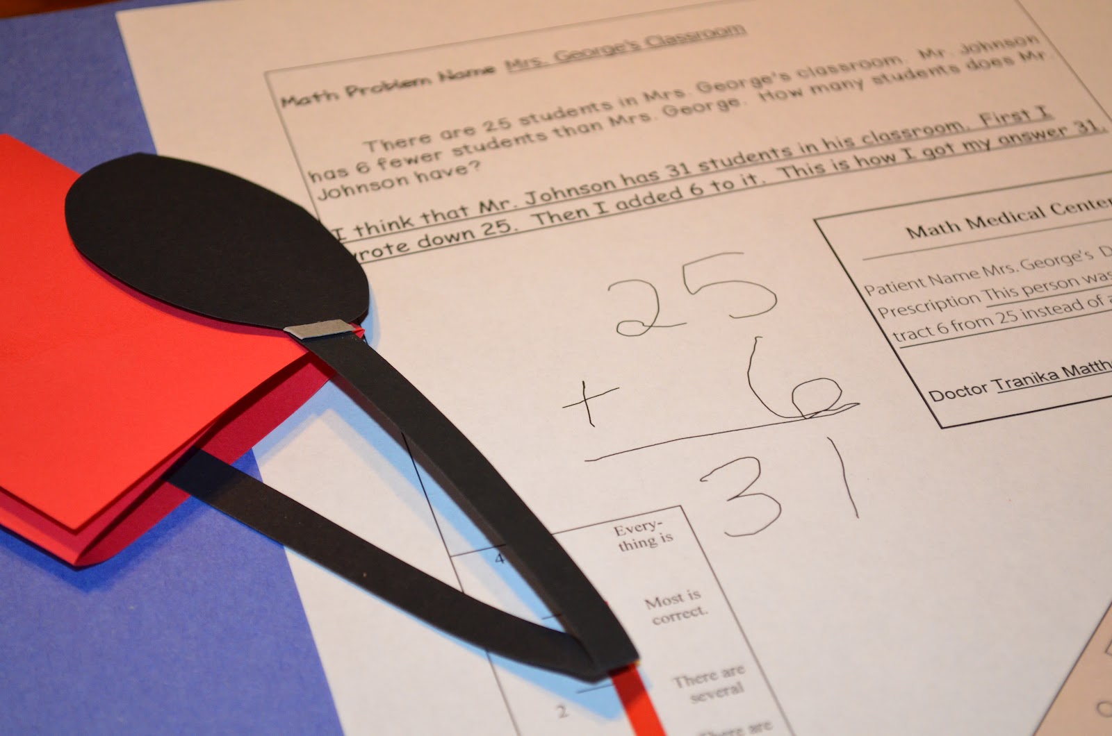 Literacy & Math Ideas: Free Math Medical Center Math Station