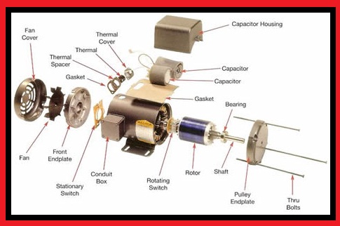 Single Phase Motor Construction (Exploded View) | Elec Eng World