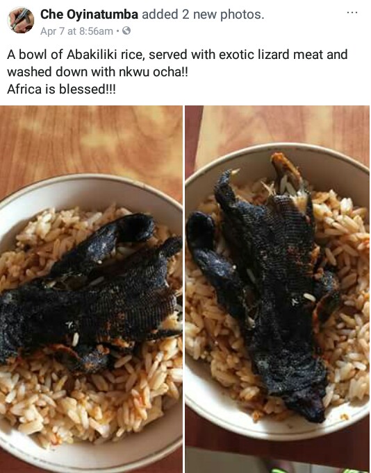 Photos: Nigerian man wolfs down a plate of Abakiliki rice with "lovely ...