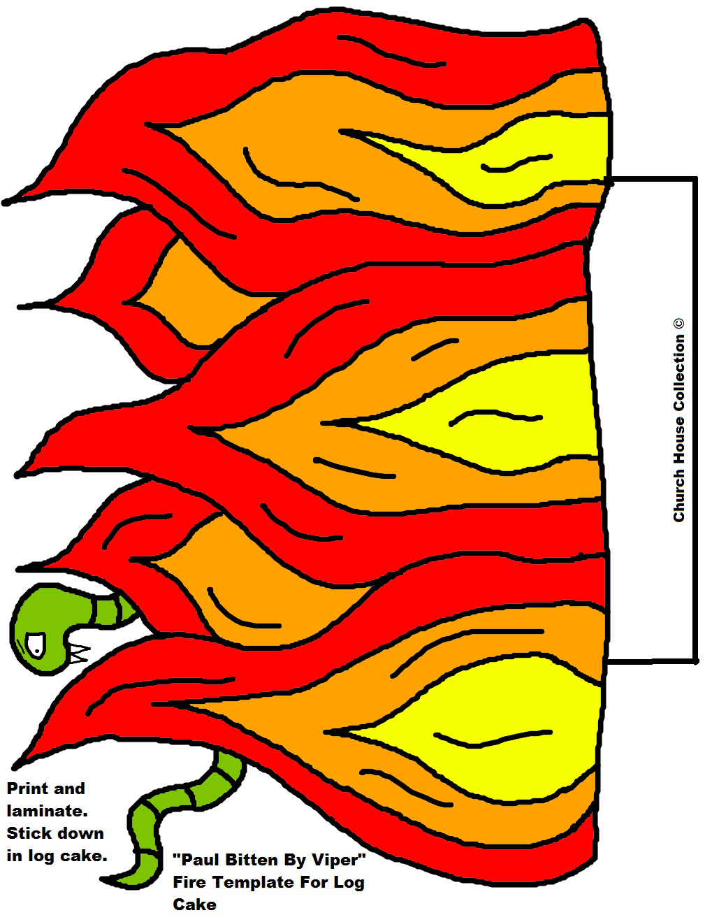 Church House Collection Blog: "Paul Bitten By Viper" Log Fire Cake