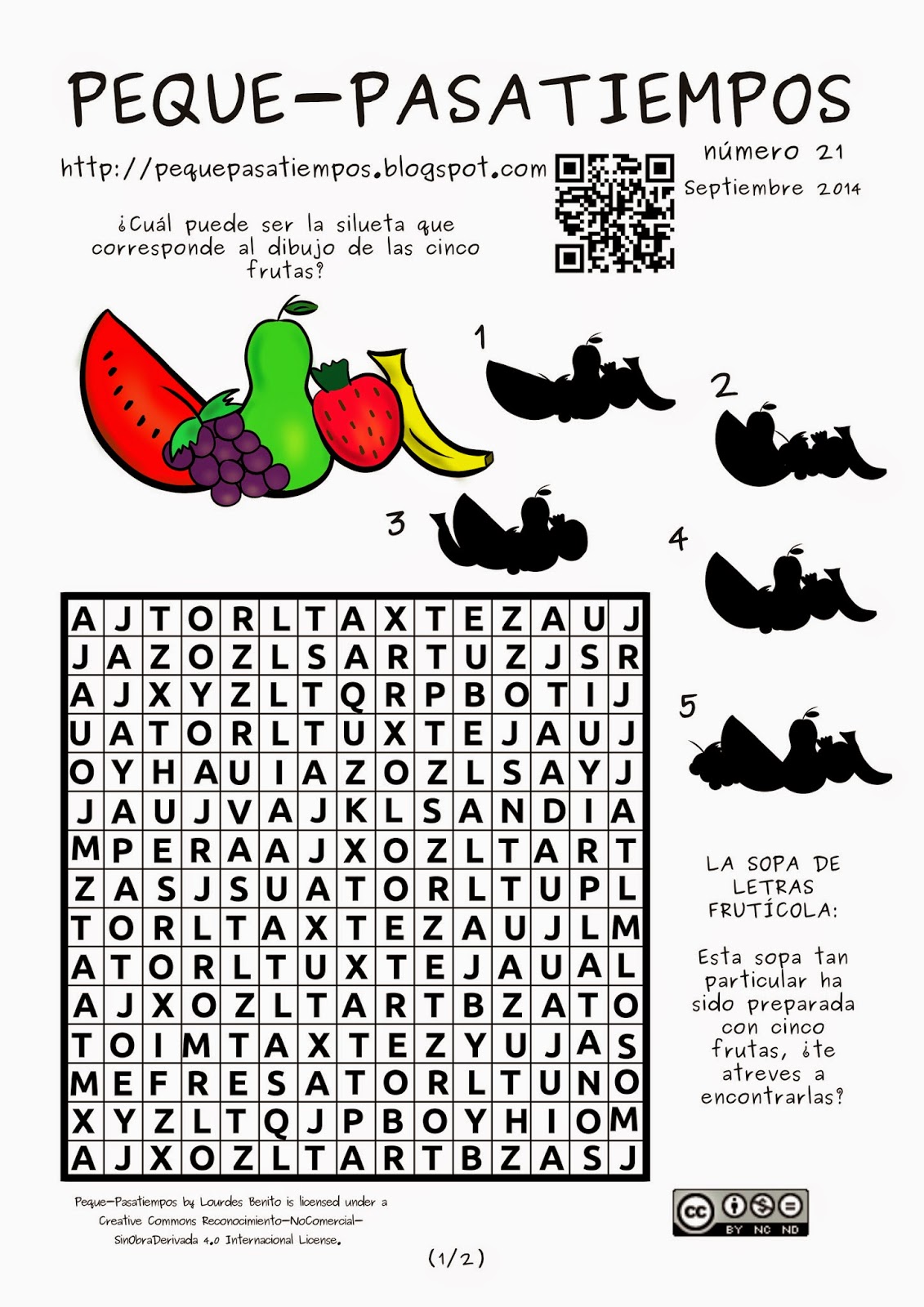 Peque-pasatiempos: septiembre 2014