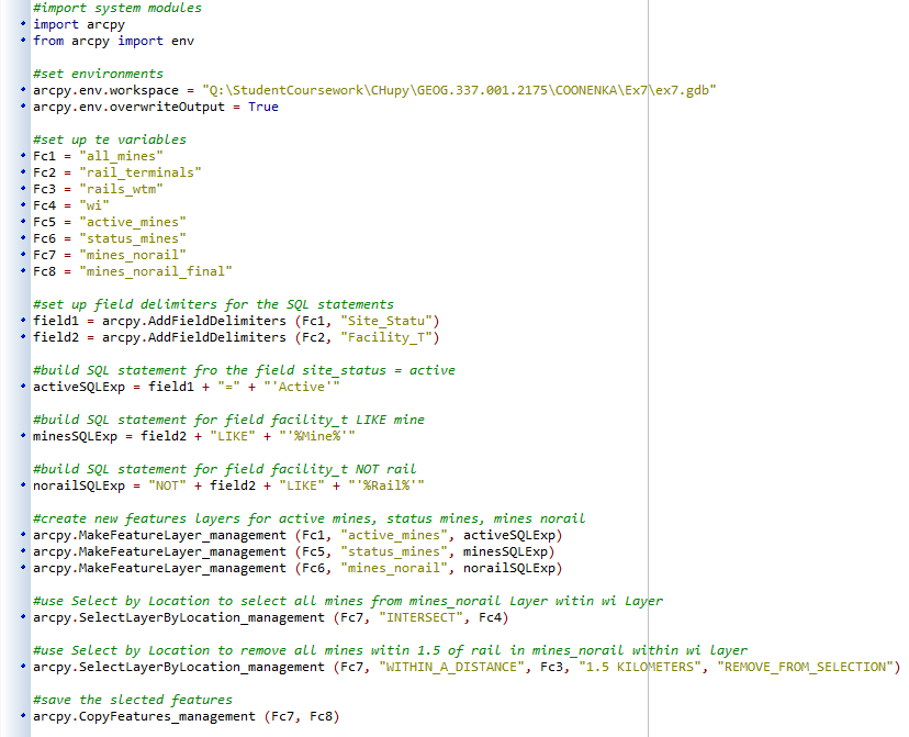 Geography 337: GIS II