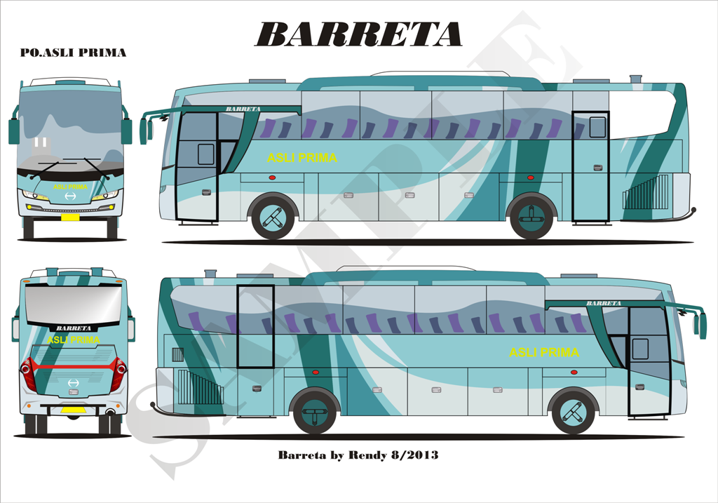 SEPUTAR DESIGN BUS 2D (BARRETA) | SEPUTAR BUS DAN TRUK