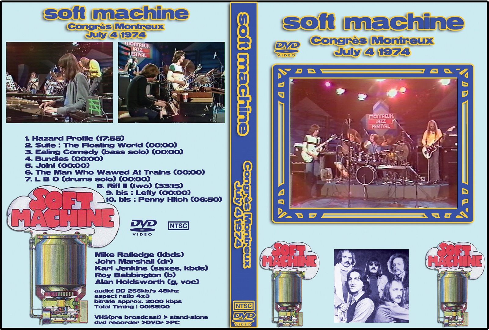 DVDS BOOTLEG RAREZ: SOFT MACHINE - MONTREUX JAZZ FESTIVAL (JULY - 04 -1974)