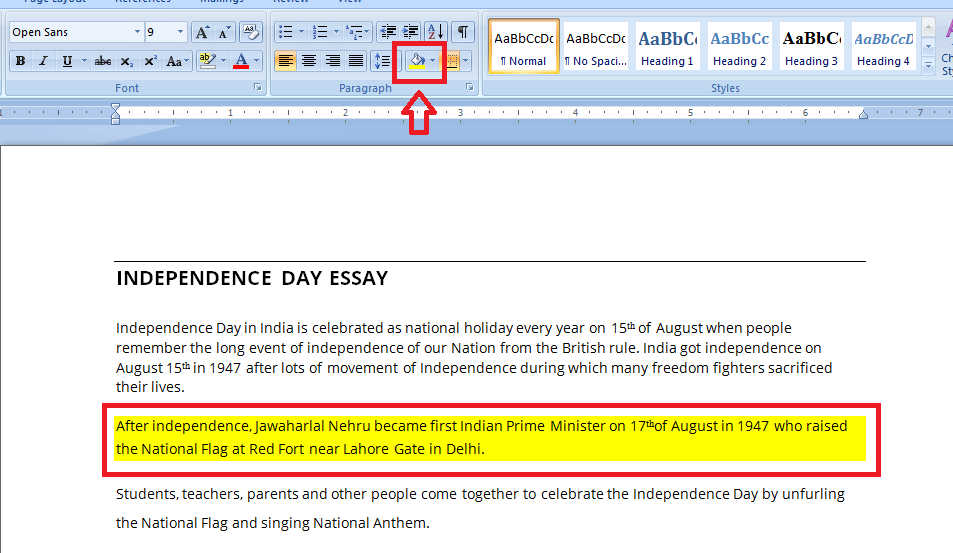 Formatting Paragraph in Microsoft Word ~ TechFact