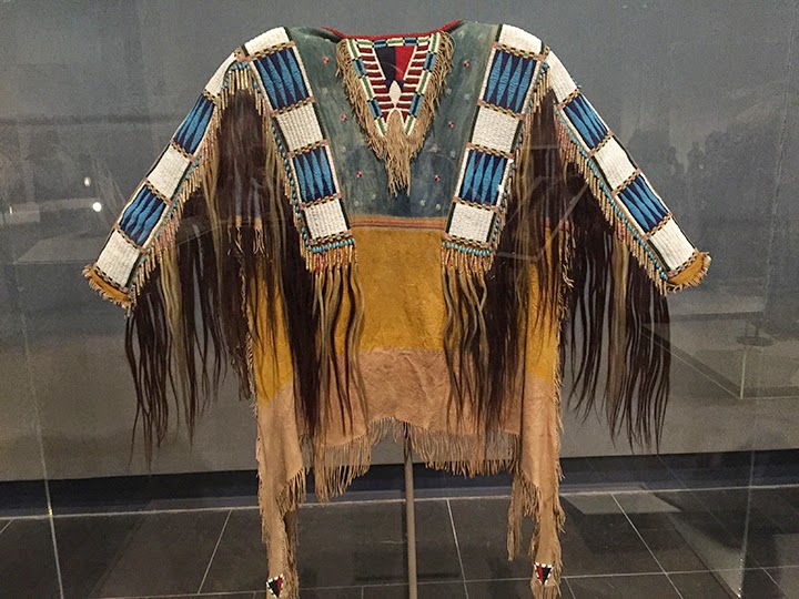 Comanche people wear this kind of clothing .and it is for for woman.