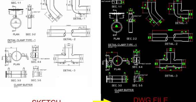 Make Your Sketch Into A Dwg File With Autocad 2D | Architecture & Floor ...