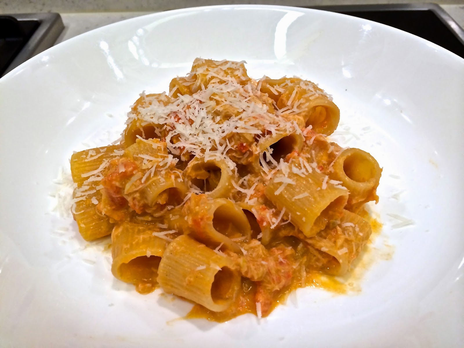 Christine's Kitchen Diary: Creamy Crab Rigatoni