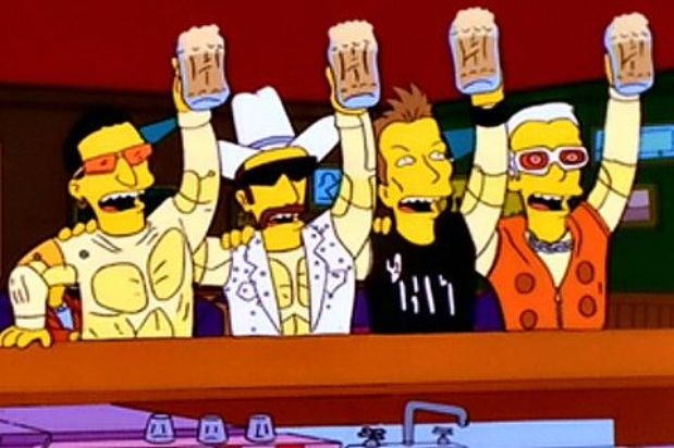 Almacén del Badulaque: Los Simpson con las estrellas del rock
