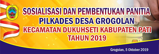 contoh banner sosialisasi dan pembentukan panitia pilkades 2019 ...