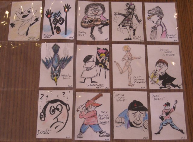 My creative rumblings: Hand Drawn ATC challenge