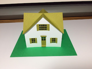 Papercrafts and other fun things: Miniature House #6 - An Origami Roof