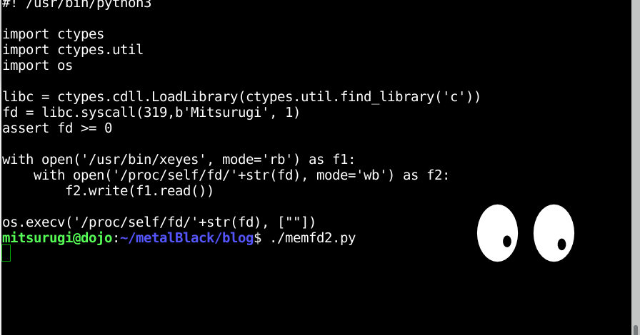 Le Journal D Un Reverser Executing Payload Without Touching The Filesystem Memfd Create Syscall