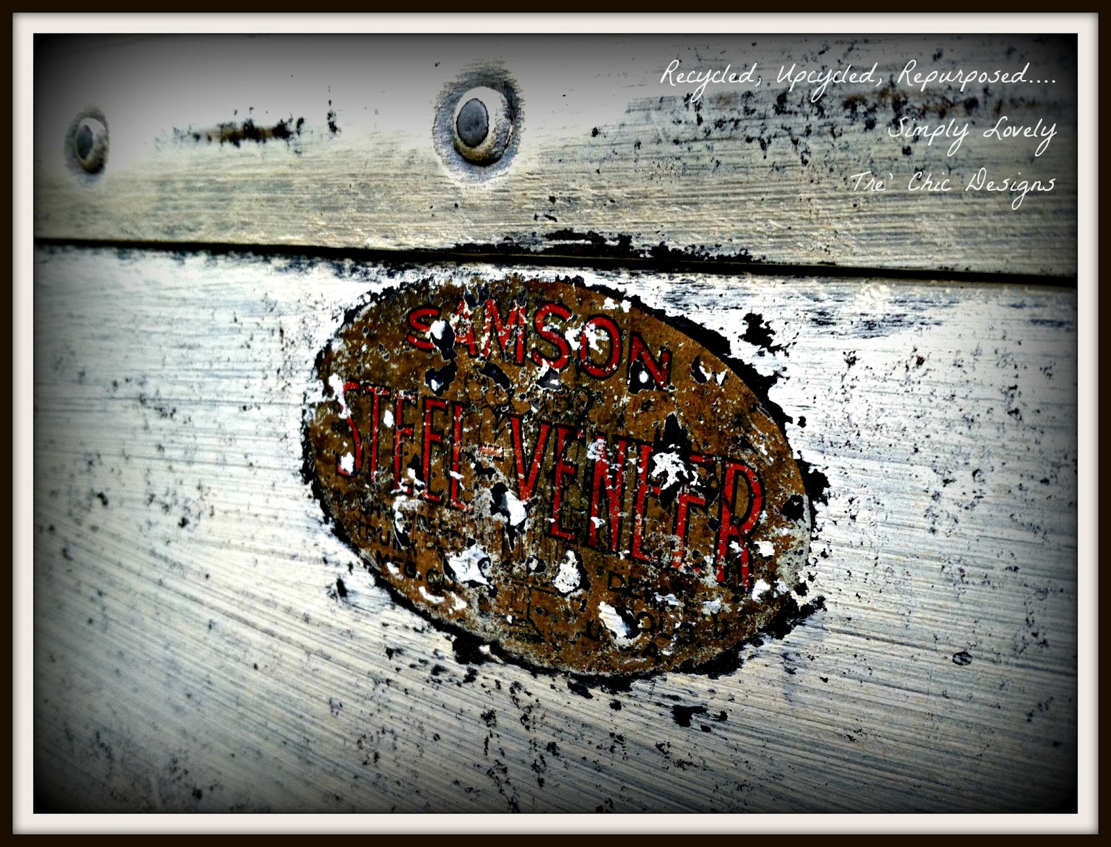 Recycled, Upcycled, Repurposed ....Simply Lovely Tre' Chic Designs ...