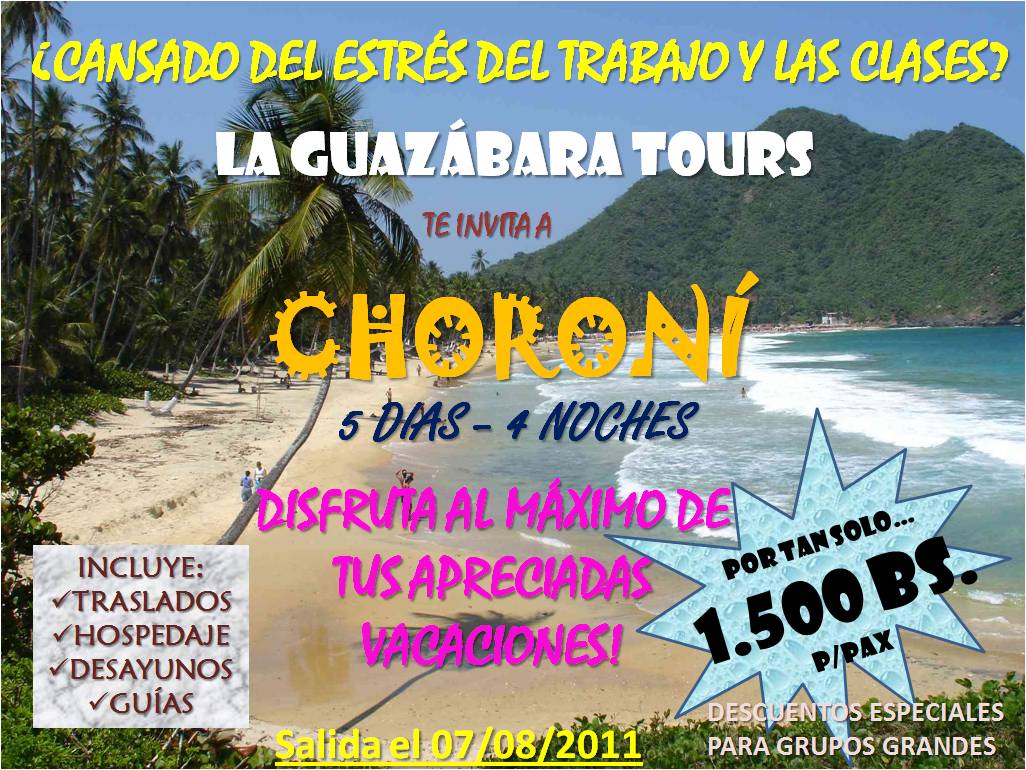 LA GUAZÁBARA TOURS: CHORONI BEACH