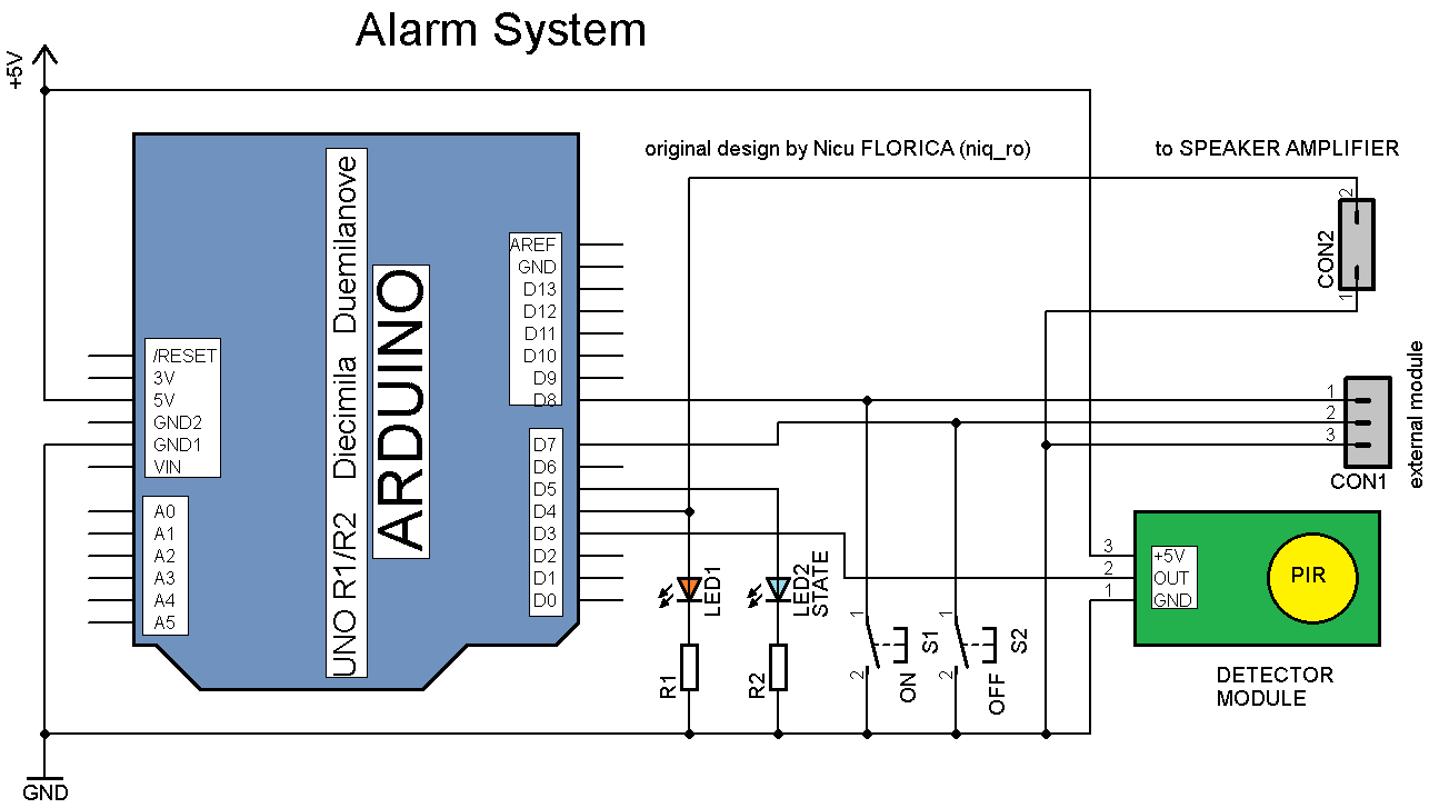Arduino Tehniq Simple Alarm System With Arduino