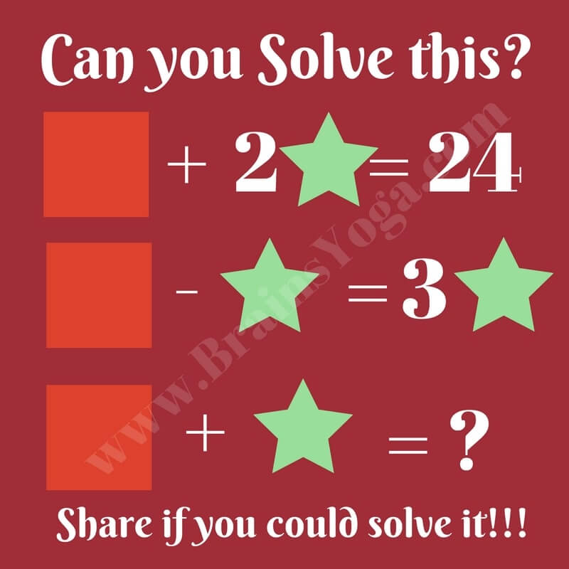 Maths Picture Brain Teaser for School Students