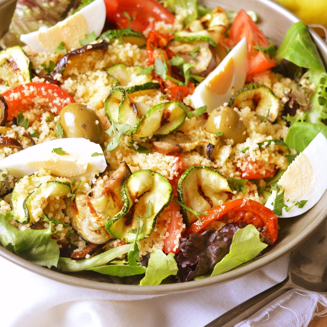 Couscoussalade met geroosterde groenten