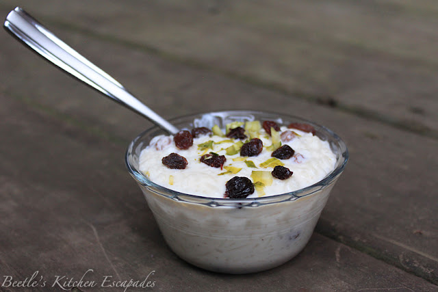 Beetle's Kitchen Escapades: Rum Raisin Rice Pudding
