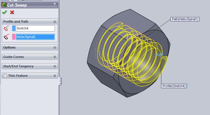 How to Draw a Bolt - Solidworks Tutorials
