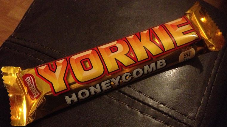 FOODSTUFF FINDS: Yorkie Limited Edition Honeycomb (Tesco) [By @cinabar]