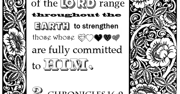Coloring Page of 2 Chronicles 16:9 | Color The Bible